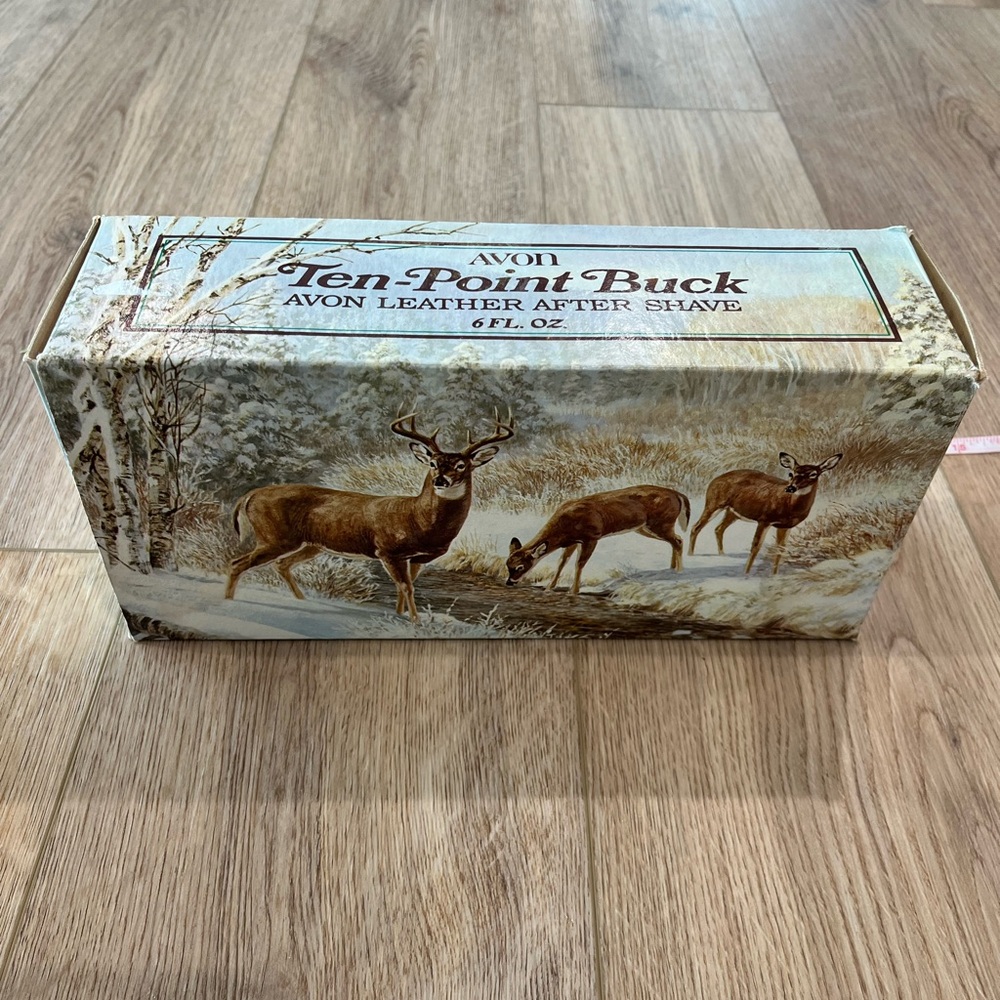 Avon Ten-Point Buck Leather After Shave Box - Gem